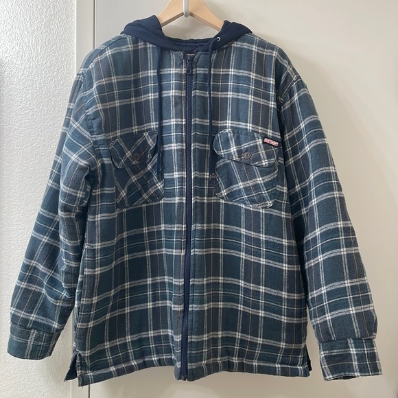 craftsman | Jackets & Coats | Craftsman Quilted Lined Flannel Hooded ...